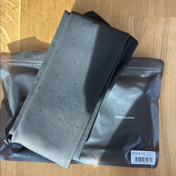 Other | Noosh Toast Dots Sheer Illusion Black Tights | Poshmark